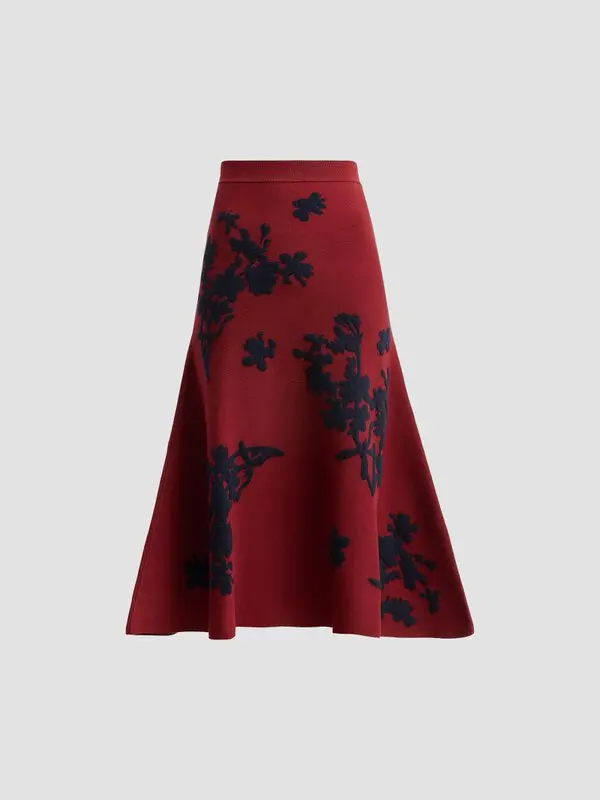 Erdem Jacquard Knit Midi Skirt