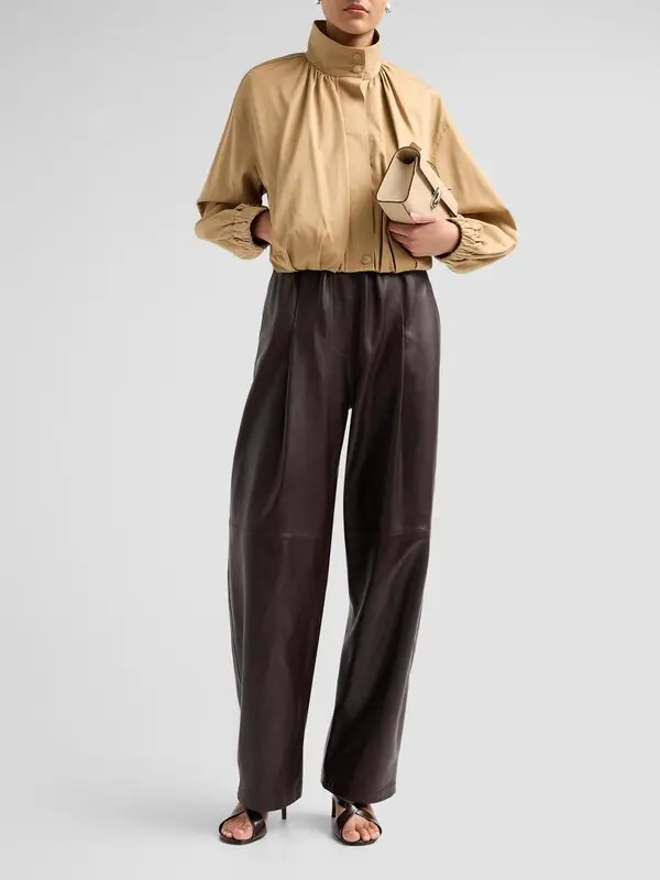 A.L.C. Amélie Pleated Cotton-blend Jacket