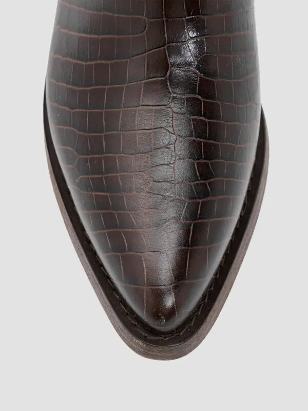 Partlow Mira 55mm Croc-embossed Leather Knee-high Boots