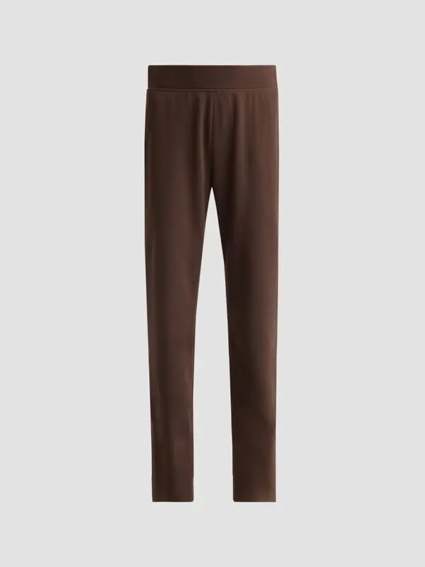 Ming Wang Deco Crepe Straight-leg Pants