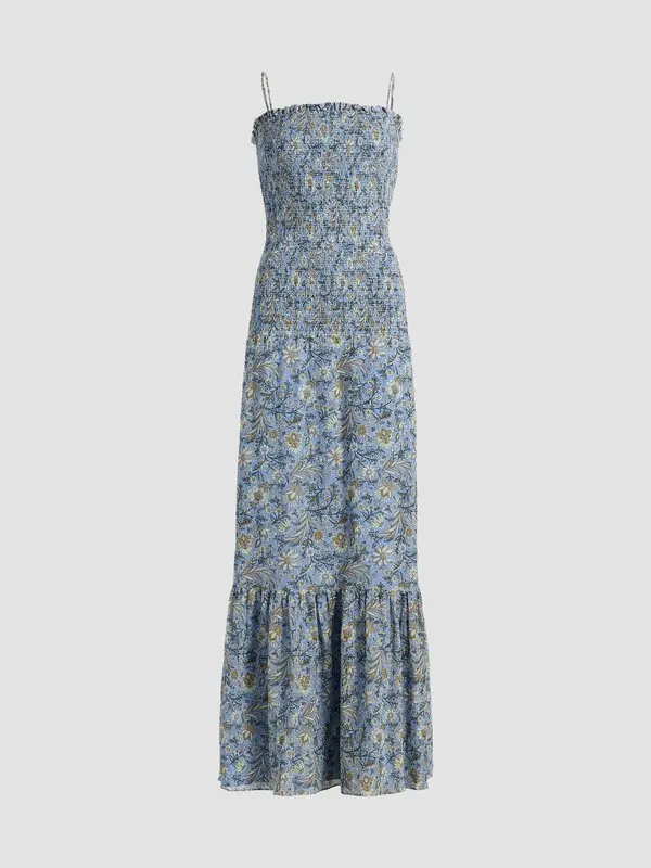 Veronica Beard Clem Floral-print Cotton-silk Maxi Dress