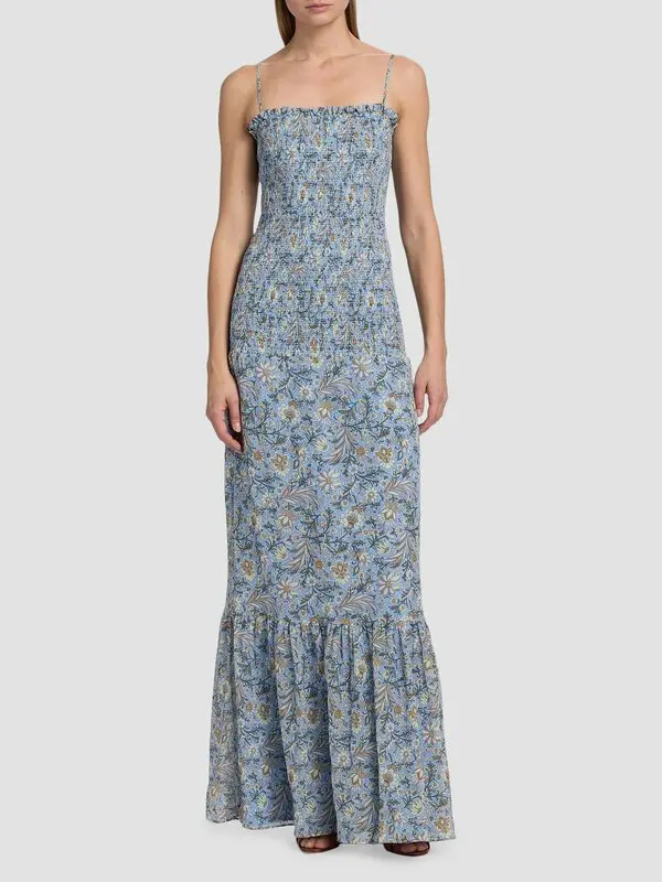 Veronica Beard Clem Floral-print Cotton-silk Maxi Dress