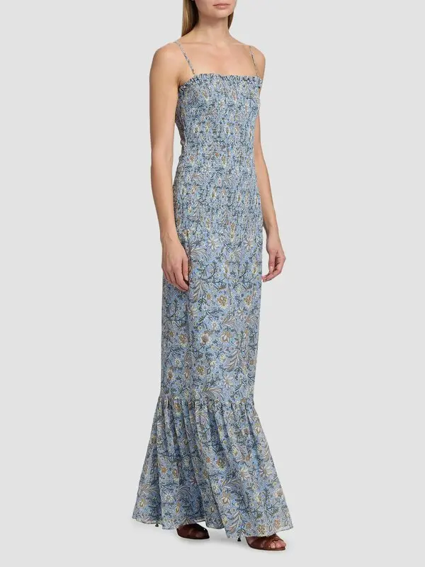 Veronica Beard Clem Floral-print Cotton-silk Maxi Dress
