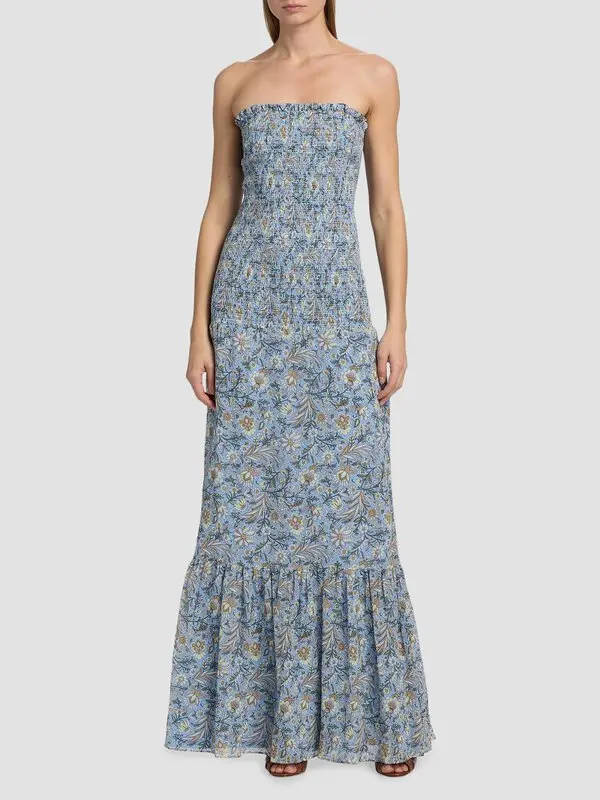 Veronica Beard Clem Floral-print Cotton-silk Maxi Dress