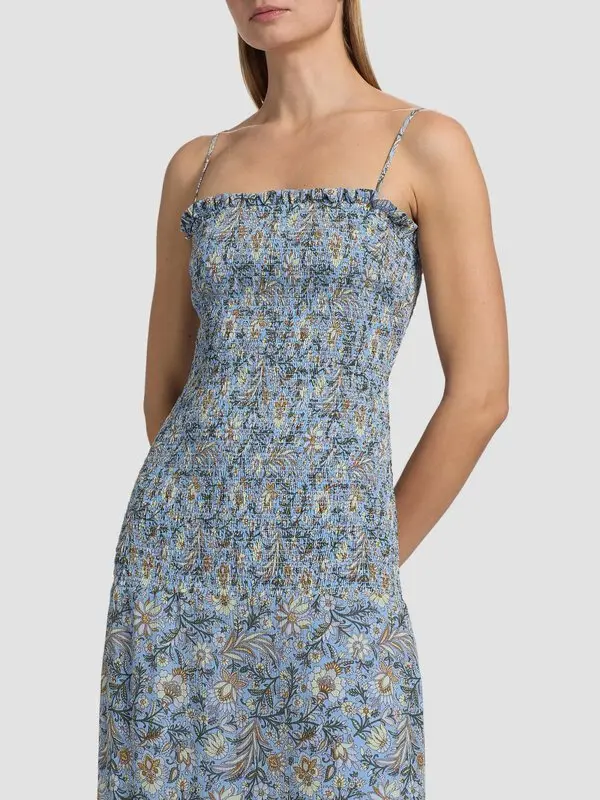 Veronica Beard Clem Floral-print Cotton-silk Maxi Dress
