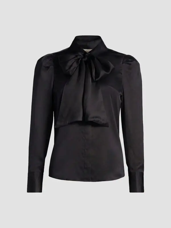 L'Agence Honey Silk Tieneck Blouse