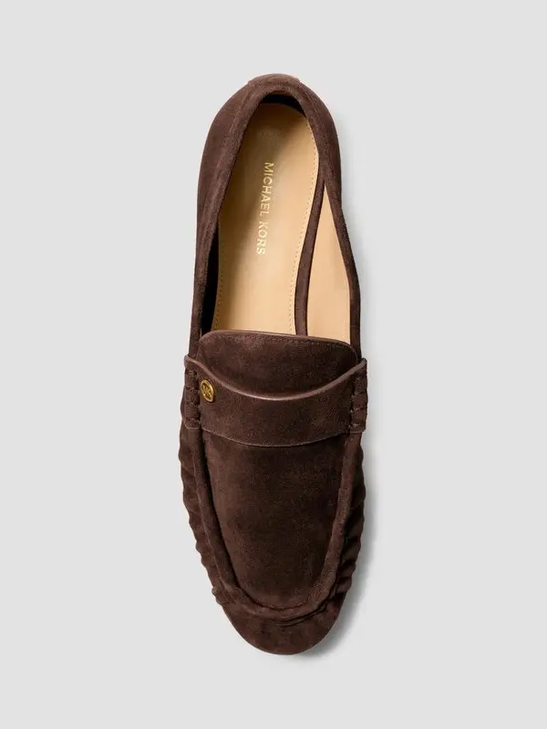 Michael Kors Jennings Ruched Suede Loafers