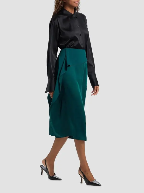 Erdem Draped A-line Midi-skirt