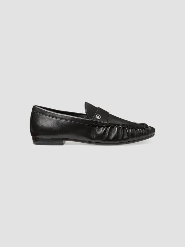 Michael Kors Jennings Ruched Leather Loafers