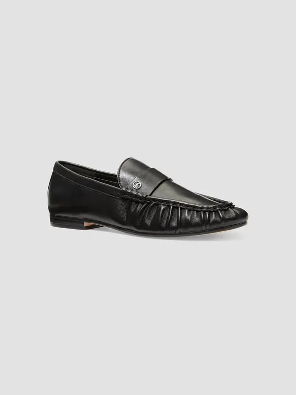 Michael Kors Jennings Ruched Leather Loafers