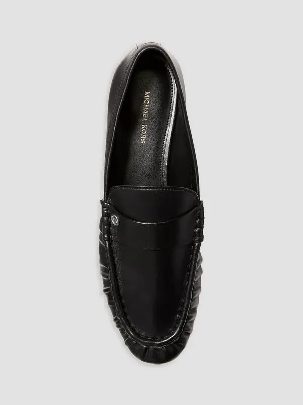 Michael Kors Jennings Ruched Leather Loafers