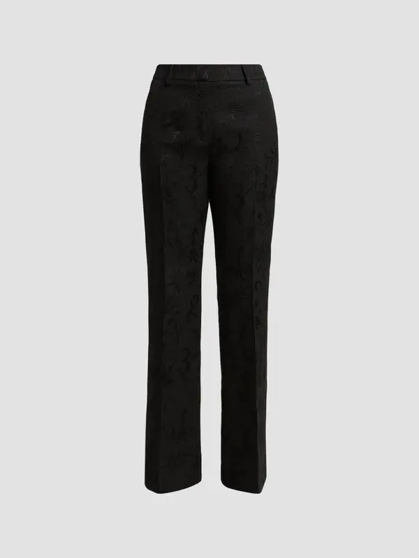 Etro Floral Jacquard Boot-cut Trousers