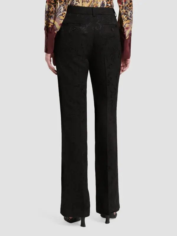 Etro Floral Jacquard Boot-cut Trousers