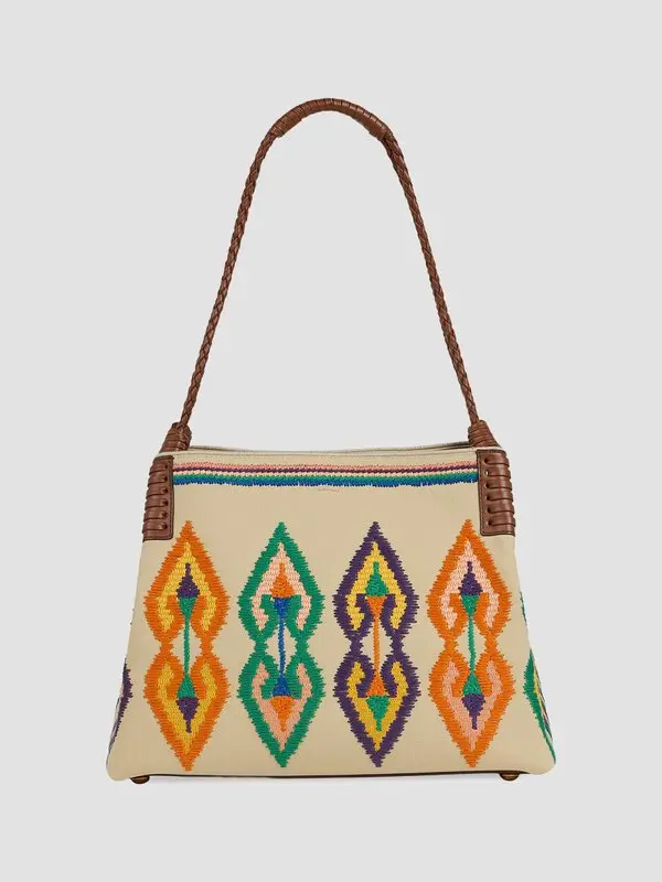 Etro Embroidered Canvas Shopping Bag