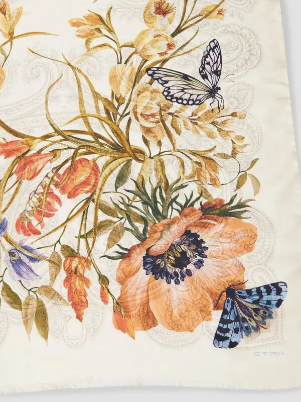 Etro Orfeo Floral-print Silk Scarf