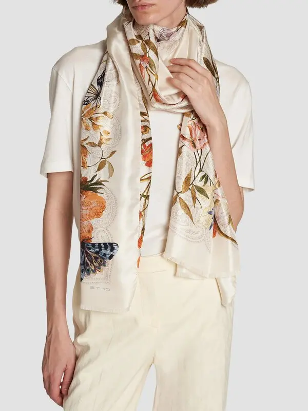 Etro Orfeo Floral-print Silk Scarf