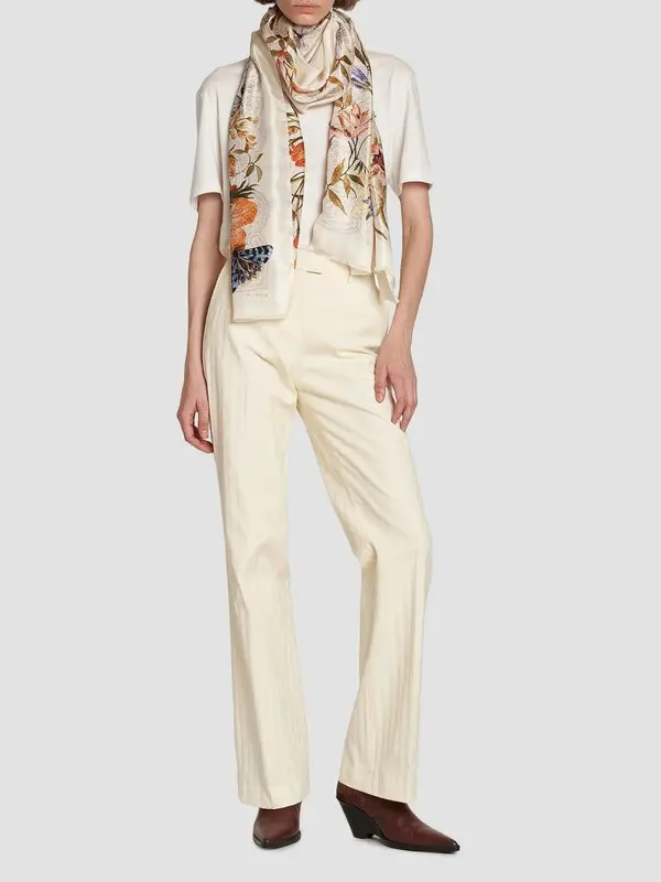 Etro Orfeo Floral-print Silk Scarf