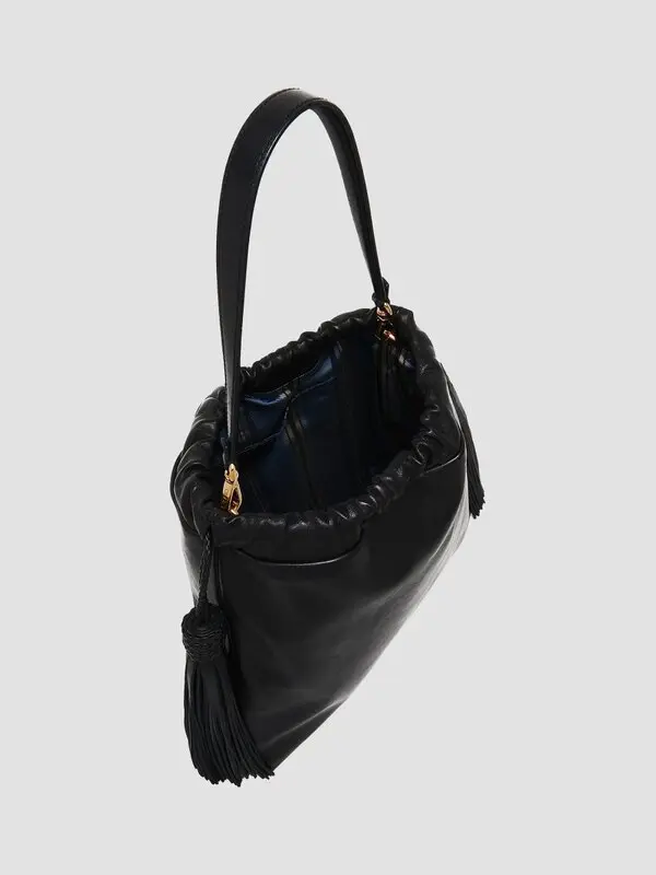 Etro Kalispera Large Leather Shoulder Bag - Black