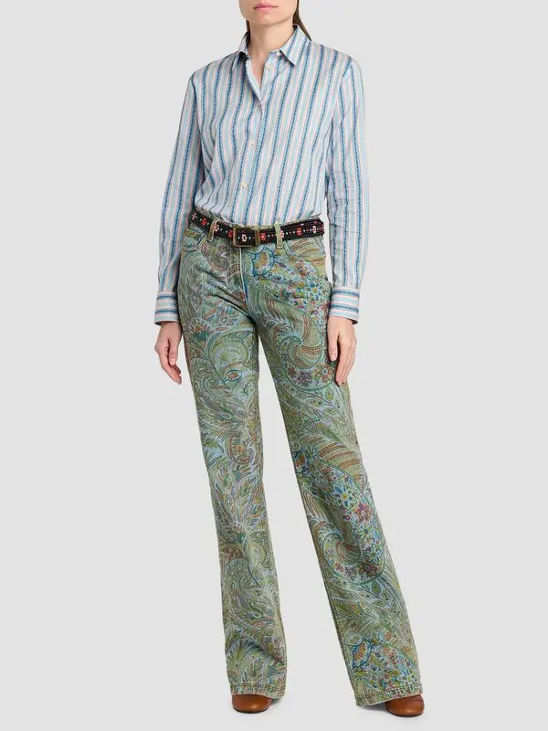 Etro Floral Beaded Embroidered Belt