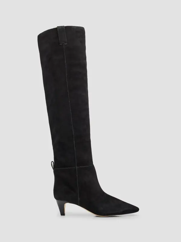 Michael Kors Daniela 50mm Suede Knee-high Boots - Black