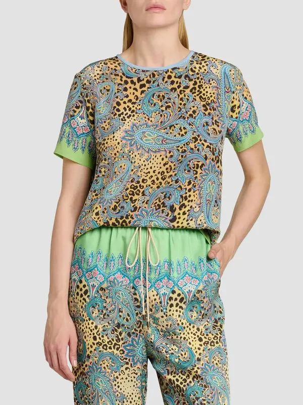 Etro Leopard Paisley T-shirt