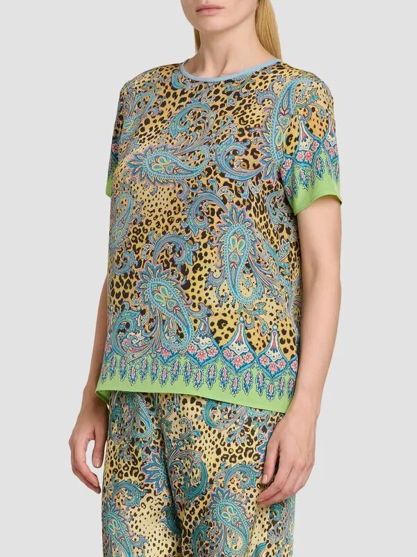 Etro Leopard Paisley T-shirt