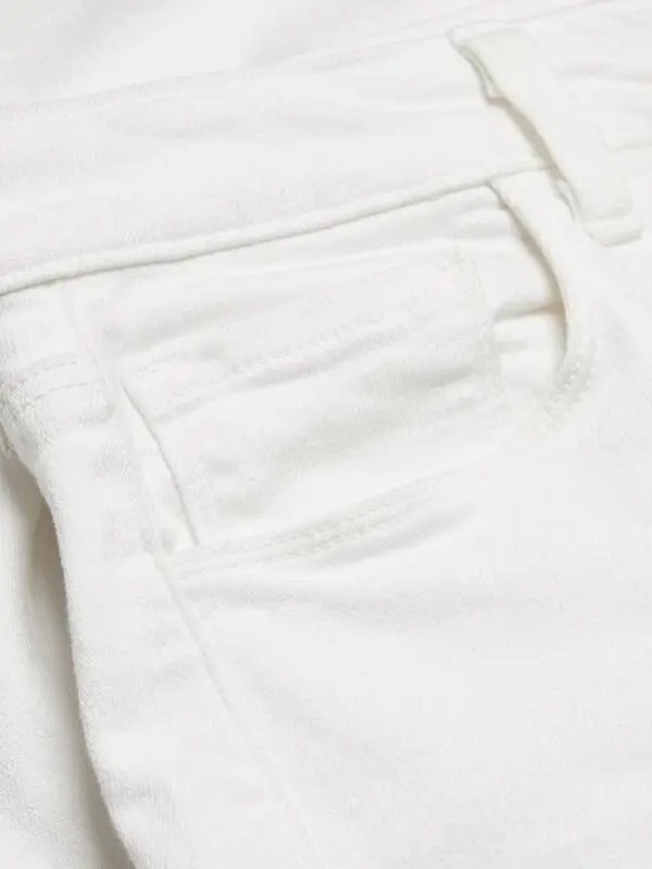 L'Agence Kendra Cropped Flare Jeans - Blanc