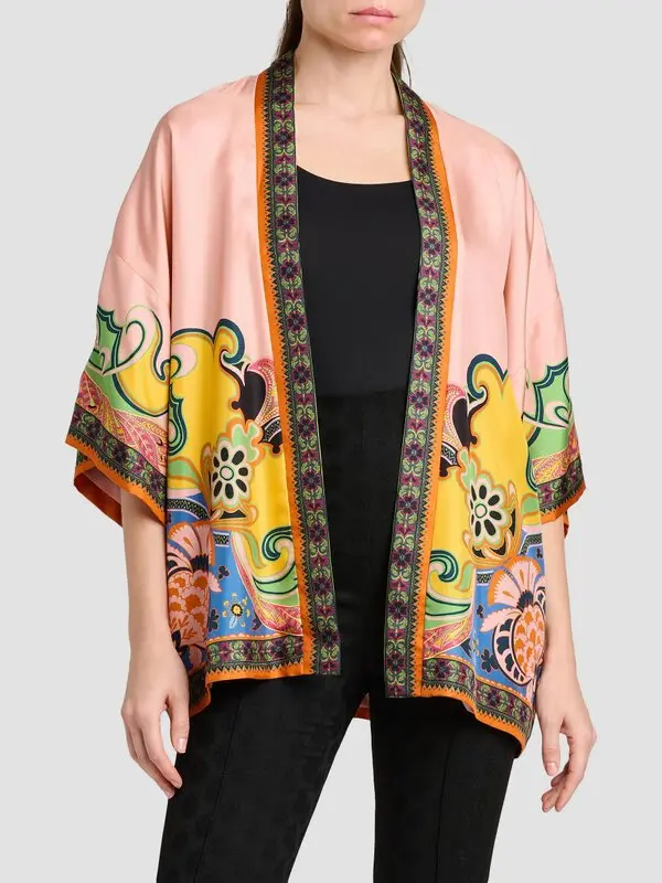 Etro Kesa Printed Open-front Jacket