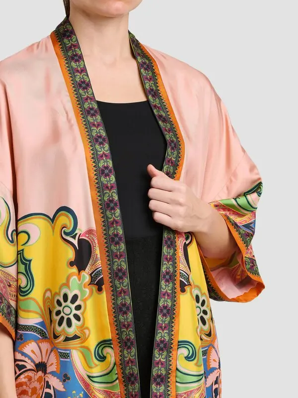 Etro Kesa Printed Open-front Jacket