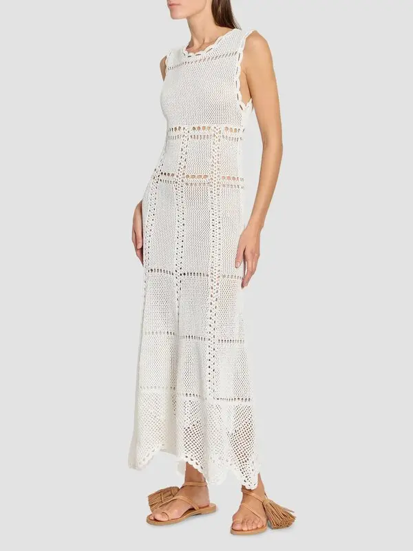 Erdem Cotton Crochet Maxi Dress