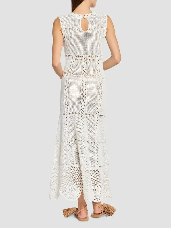 Erdem Cotton Crochet Maxi Dress