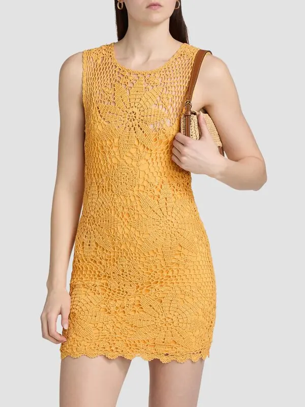Simkhai Fynch Crochet Minidress