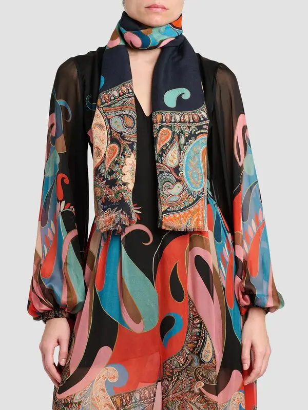 Etro Boheme Paisley Printed Scarf