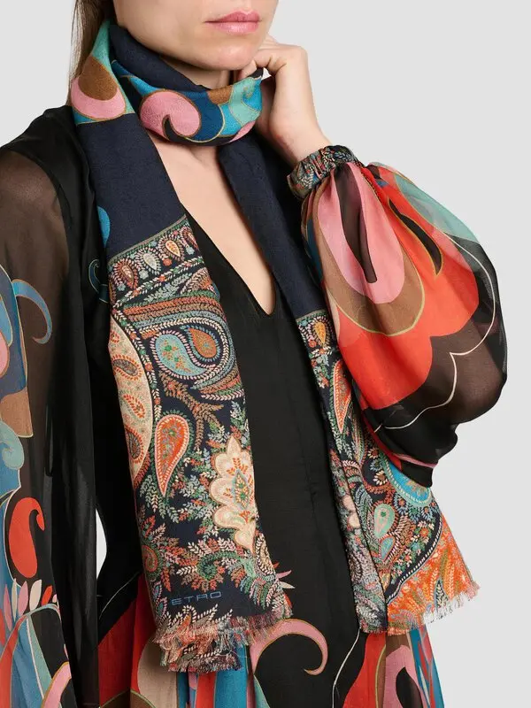 Etro Boheme Paisley Printed Scarf