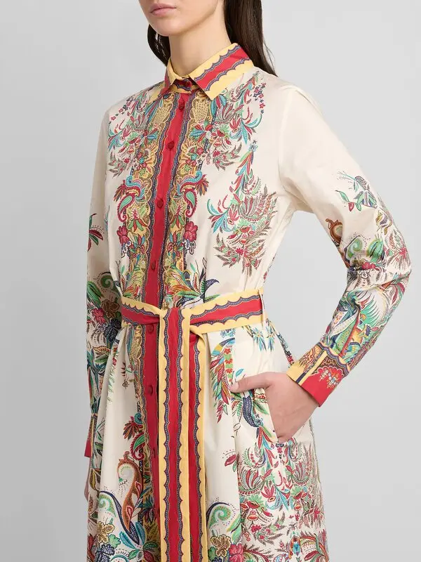 Etro Paisley Cotton Maxi Shirtdress
