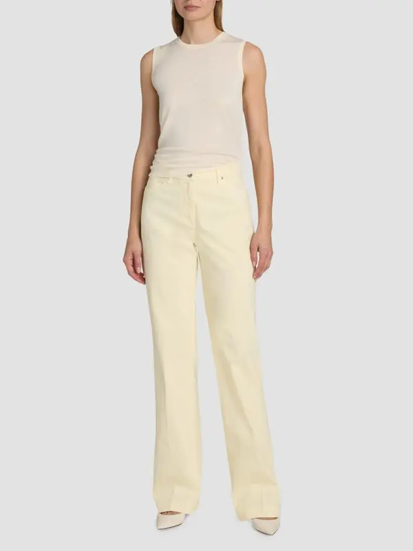 Etro Stretch Cotton Bootcut Pants