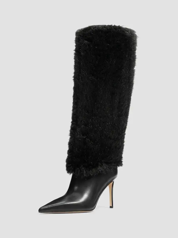 Michael Kors Dawn 90mm Faux-fur Knee-high Boots