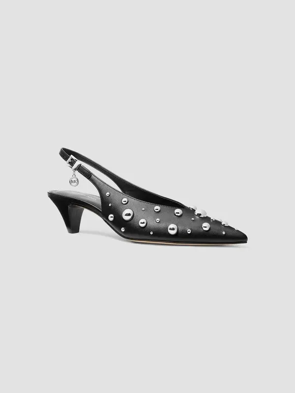 Michael Kors Tonya 50mm Imitation-pearl Kitten Slingback Pumps - Black