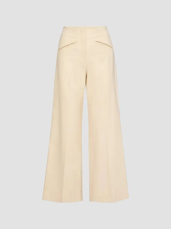 Veronica Beard Cassidee Cotton-blend Wide-leg Pants
