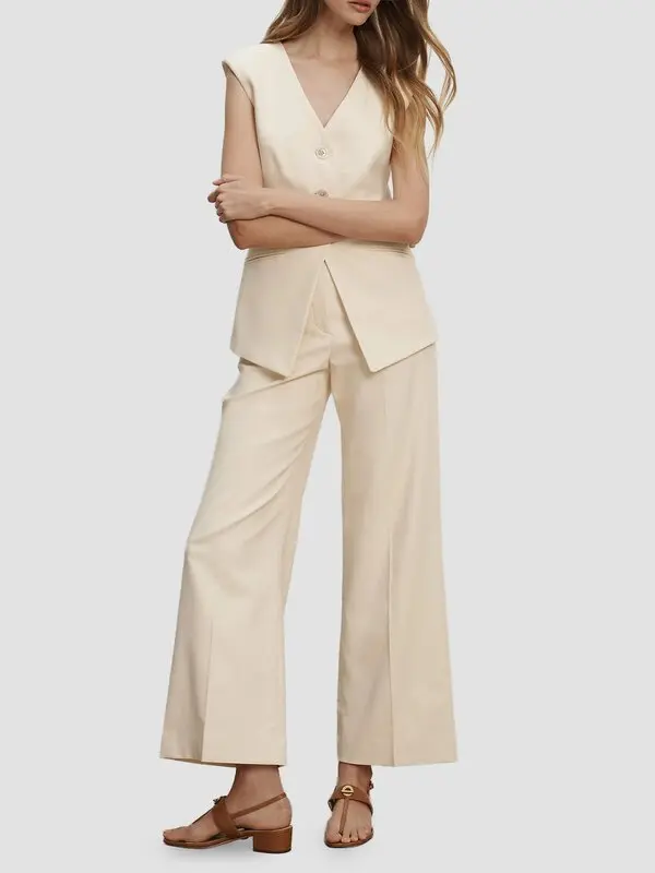 Veronica Beard Cassidee Cotton-blend Wide-leg Pants