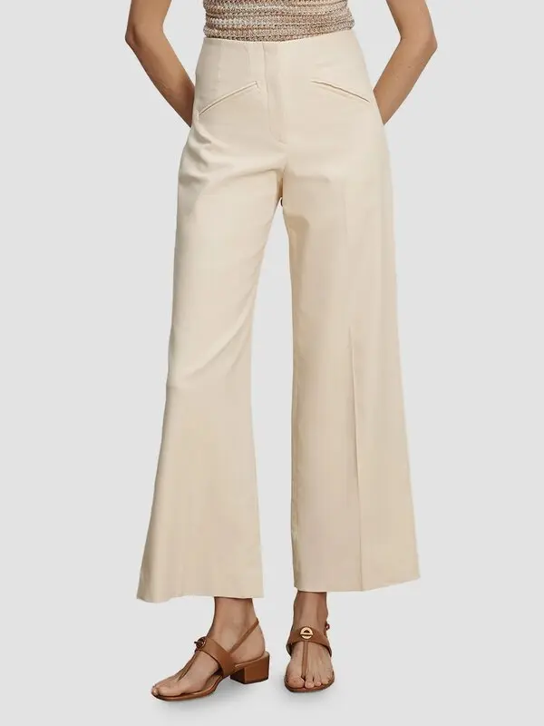 Veronica Beard Cassidee Cotton-blend Wide-leg Pants