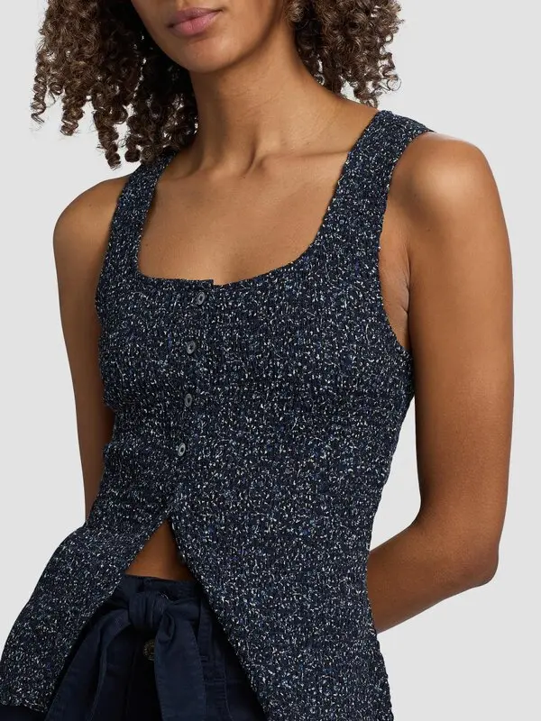 Veronica Beard Indie Smocked Printed Top