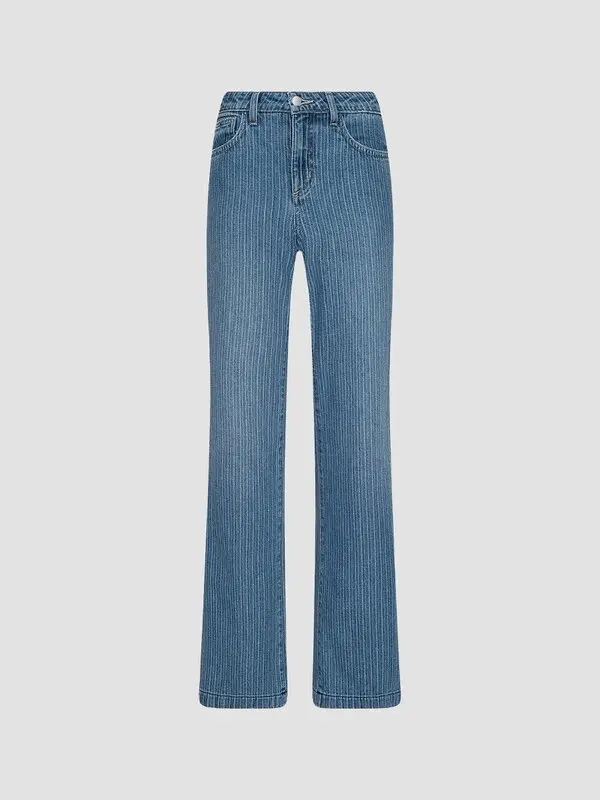 L'Agence Joanne Raw Denim Low-rise Jeans