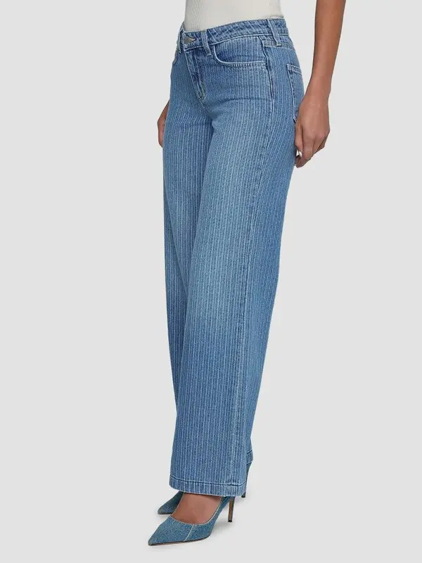 L'Agence Joanne Raw Denim Low-rise Jeans