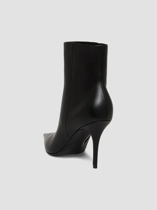 Amina Muaddi Barbara Leather Ankle Boots
