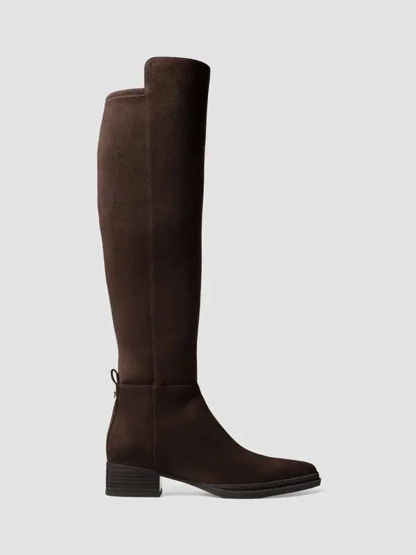 Michael Kors Lex 40mm Suede Knee-high Boots - Chocolate