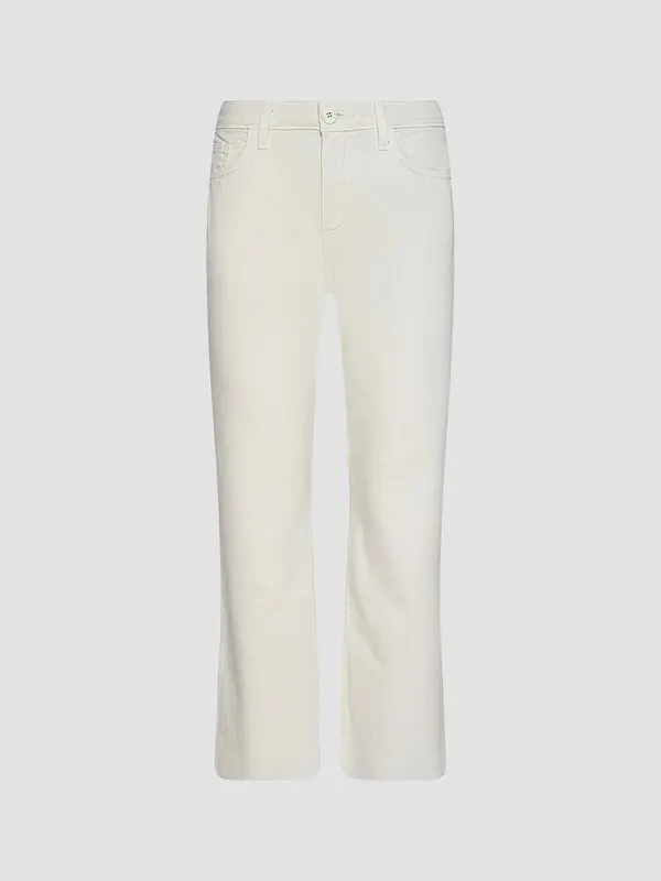 L'Agence Wanda High-rise Crop Jeans - Light Ecru
