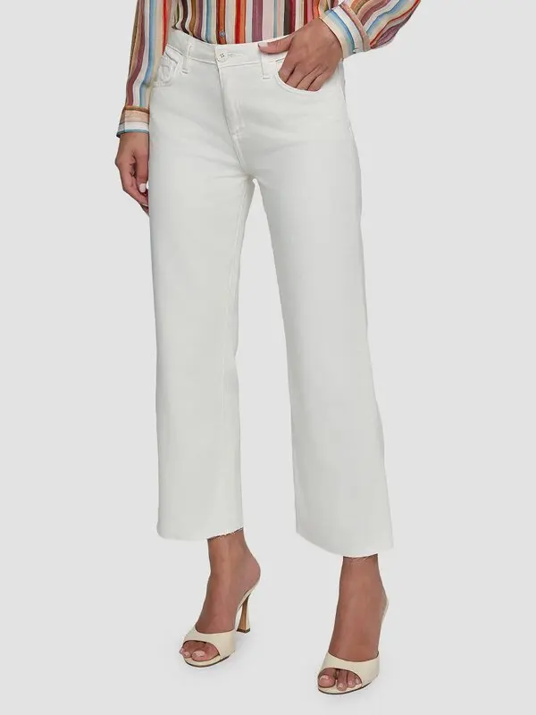 L'Agence Wanda High-rise Crop Jeans - Light Ecru