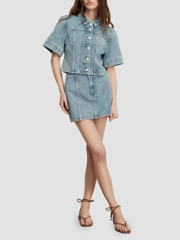 Veronica Beard Marquita Denim Miniskirt