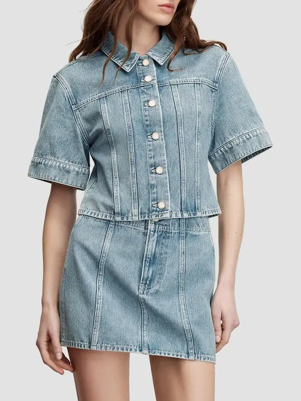 Veronica Beard Marquita Denim Miniskirt
